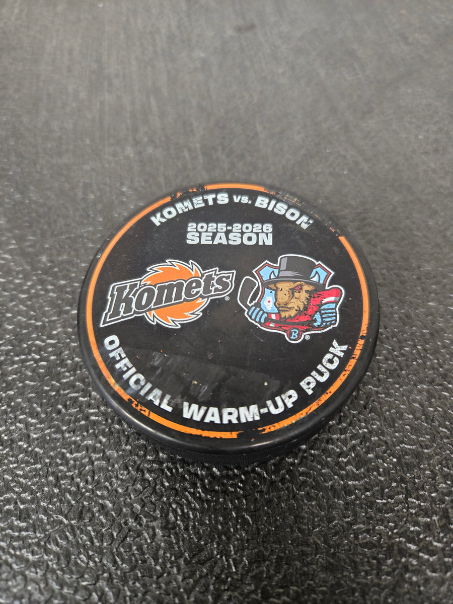 Game Used Warm Up Puck - 17 January 2025 Bloomington Bison – Fort Wayne ...